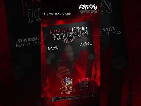 Mr. Joshua Johnson Funeral Program Design - Memorial Card