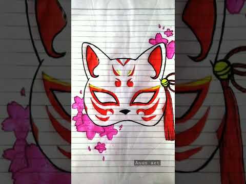 Kitsune Mask, Japanese cherry blossom fox mask