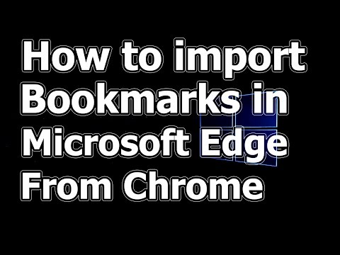 How to import Bookmarks in Microsoft Edge from Chrome