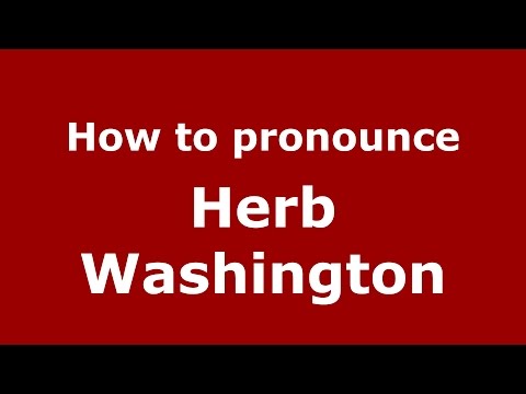How to pronounce Herb Washington (American English/US) - PronounceNames.com