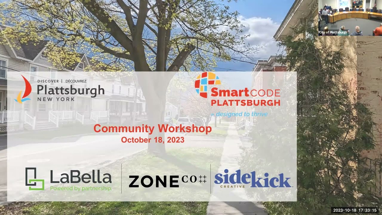 SmartCode Plattsburgh Community Workshop #1; October 18, 2023