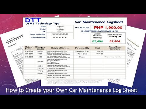 How to Create Your Own Car Maintenance Log Sheet Template?