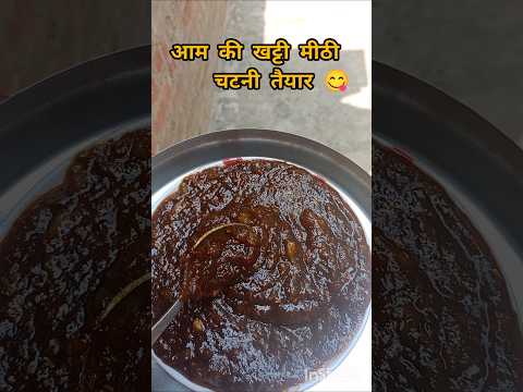 चूल्हे पर बनाई आम की खट्टी मीठी चटनी देसी style में #food #aamkichatni