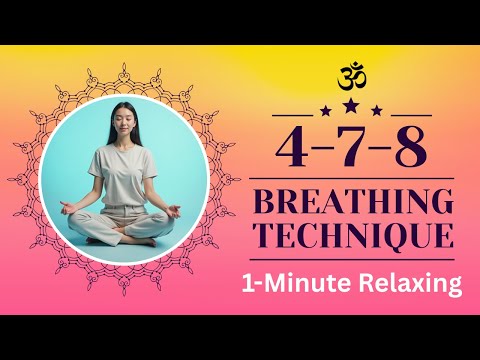 4-7-8 Breathing | Pranayama for Deep Stress Relief | Reduce Anxiety | 1 Minute Calm & Relaxation