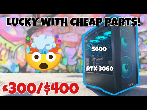 CHEAP £300/$400 RTX3060 Gaming PC build! I got lucky!