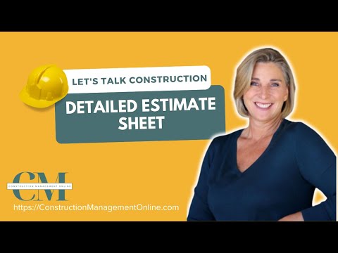 DETAILED ESTIMATE SHEET | LET'S TALK CONSTRUCTION