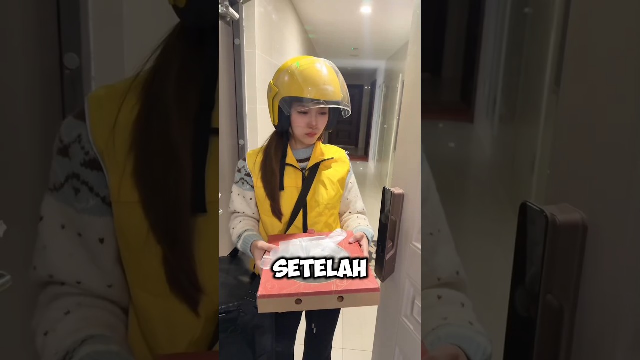 Wanita Pengantar Pizza Ini Merasa Malu Banget ‼️🤣#shorts