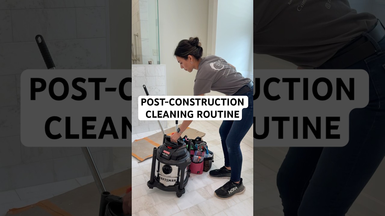 Here’s my post construction cleaning routine! #constructioncleaning #constructioncleanup #cleaning