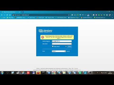 Tutorial Setting Email Zimbra di Web Browser