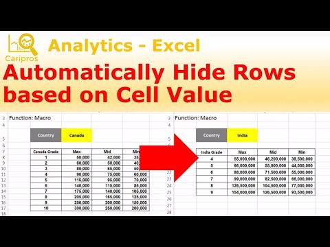 How to Automatically Hide Rows based on Cell Value - Macro for Beginner