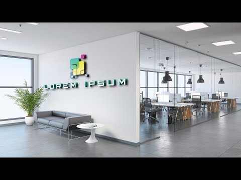 How To Make 3d Mockup In Photoshop cc 2019 | How To Create Logo | 3D Logo On Wall |Tutorial