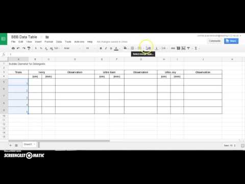 How to Make a Data Table in Google Sheets