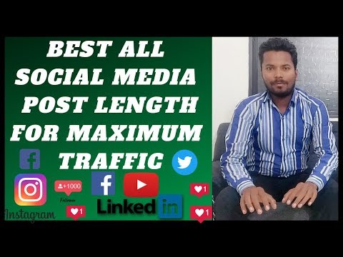Best Post Length Limit to all Social Media Platforms like YouTube Instagram etc.