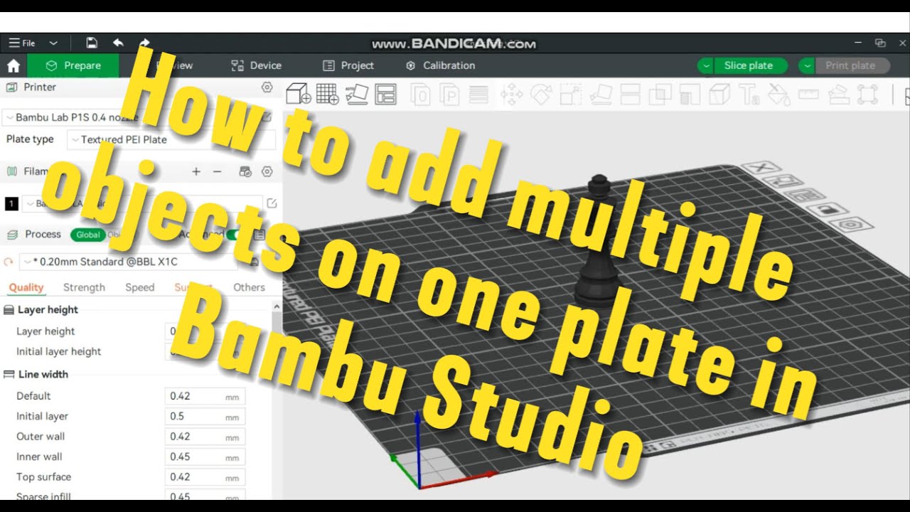 How to add multiple objects on one plate in Bambu Studio