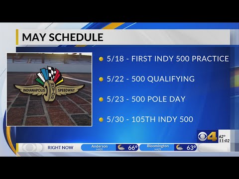 May schedule at Indianapolis Motor Speedway