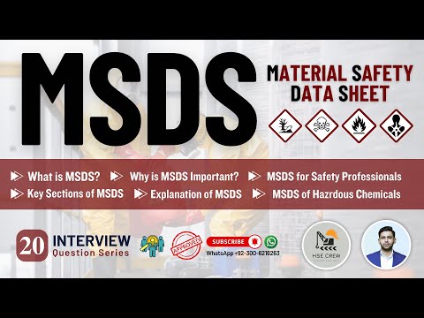 MSDS | Material Safety Data Sheet | 16 Sections of MSDS | MSDS Safety Interview Questions