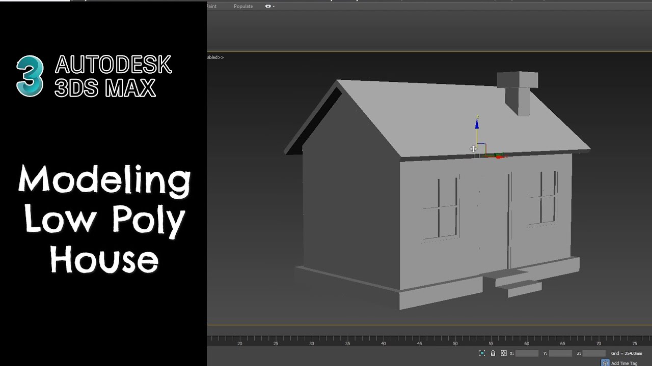 Modeling a low poly house | 3Ds max