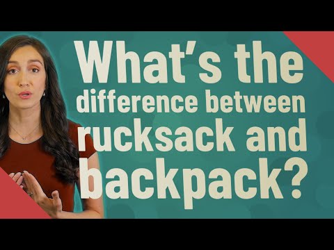 What's the difference between rucksack and backpack?