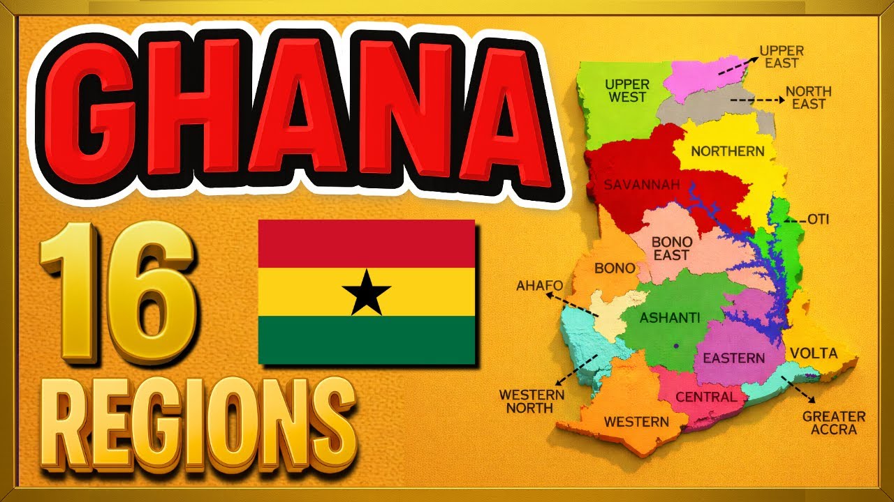 Ghana Map Explained 🇬🇭 | 16 Regions of Ghana