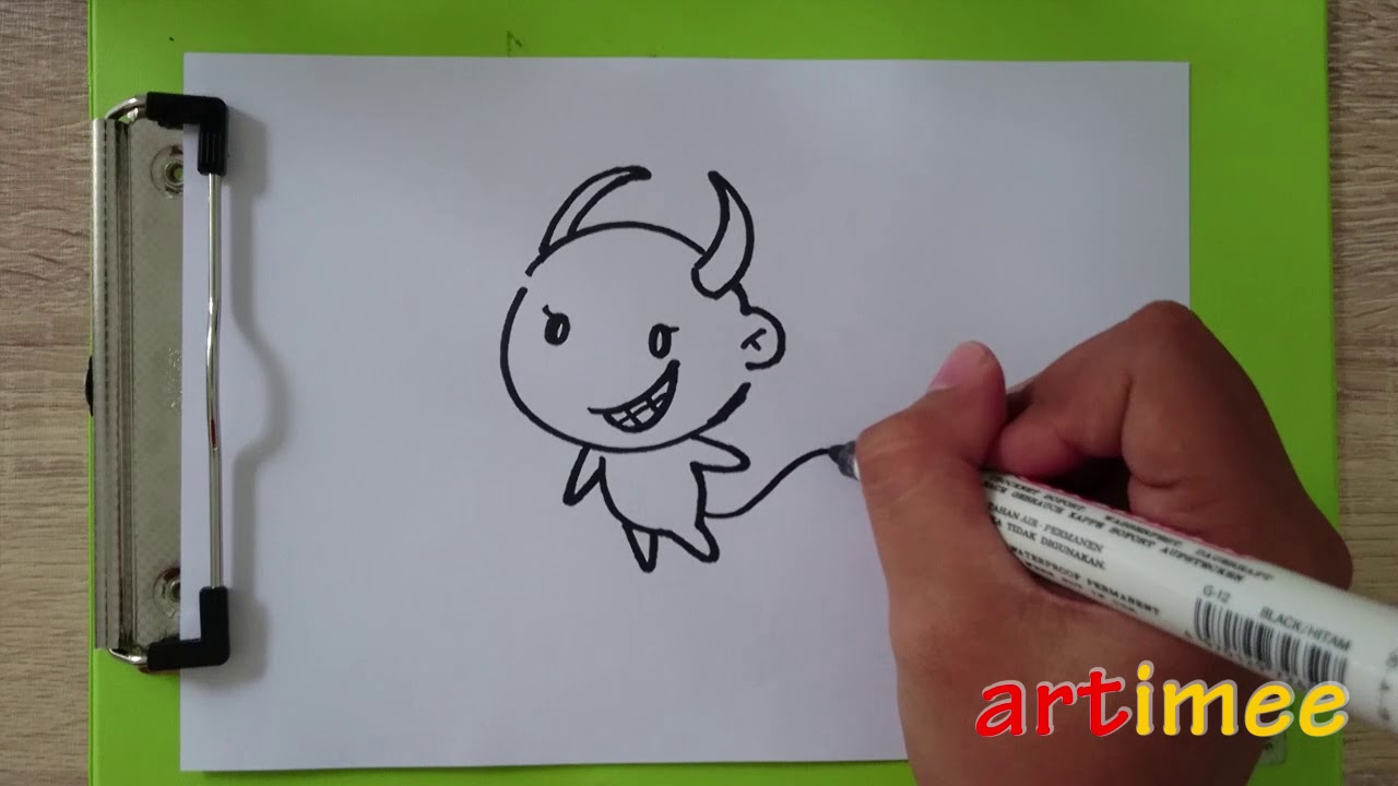 How to Draw cute Devil