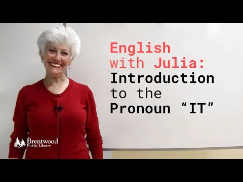 Introduction to the Pronoun "It": English With Julia