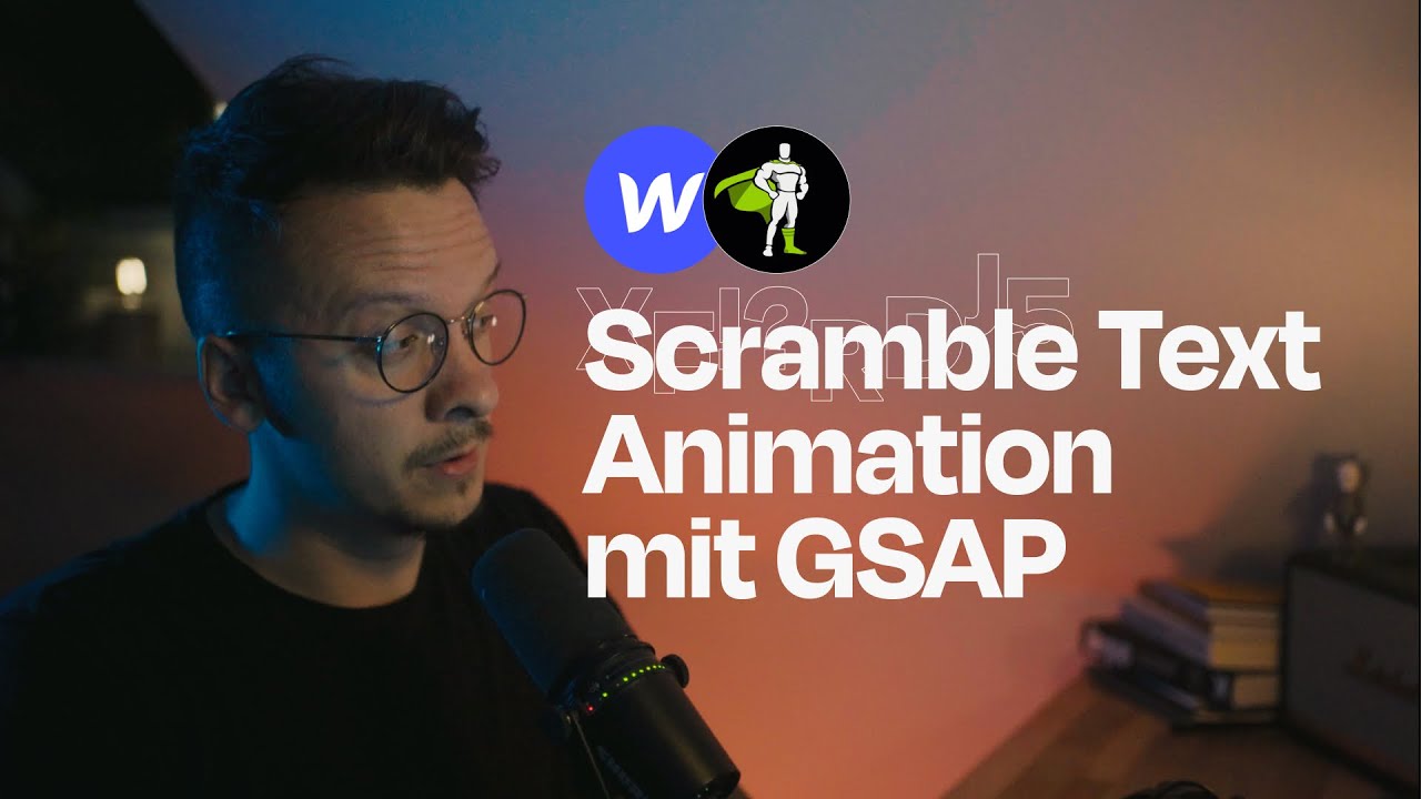 Scramble Text Animation mit GSAP (inkl. @Webflow Cloneable)