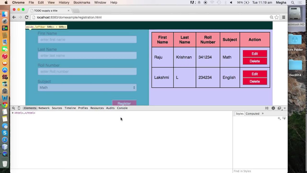 Create - Retrieve - Update - Delete (CRUD) using localStorage - Part 1