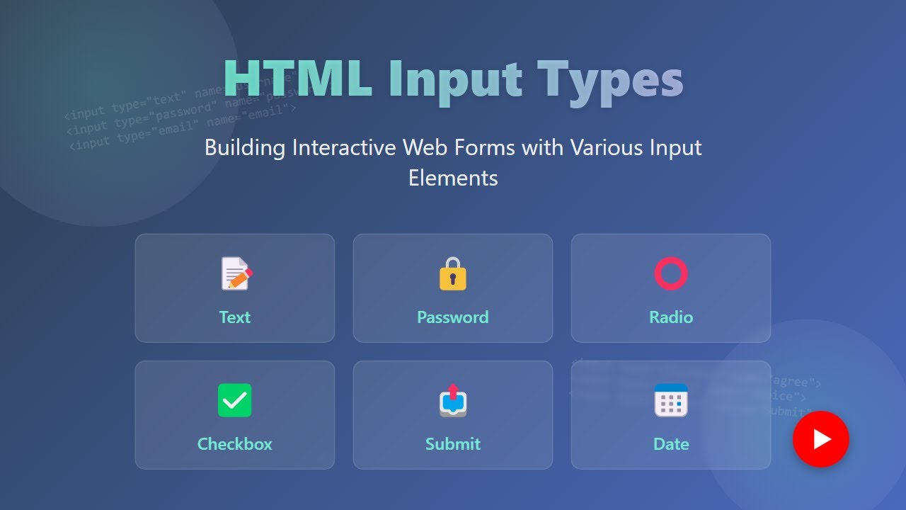 Mastering HTML Input Types: A Beginner's Guide to Web Forms