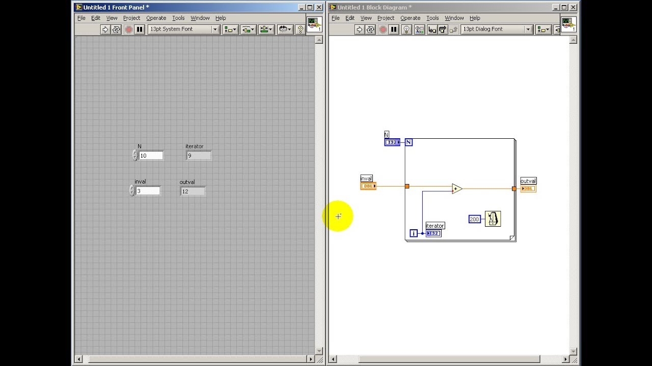 LabVIEW essential programming structures: For-loop