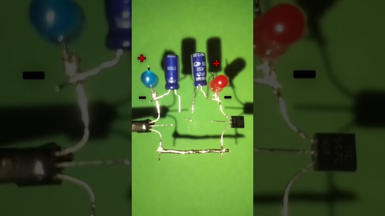 Astable Multivibrator using BJT #shorts #science #electric #experiment #electricity #diy #arduino
