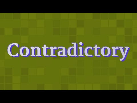 CONTRADICTORY pronunciation • How to pronounce CONTRADICTORY