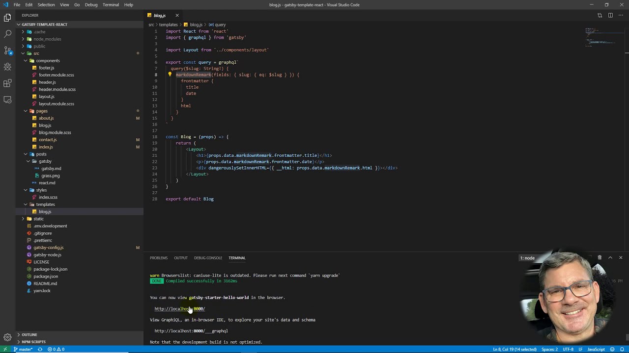 Gatsby template - JAM stack