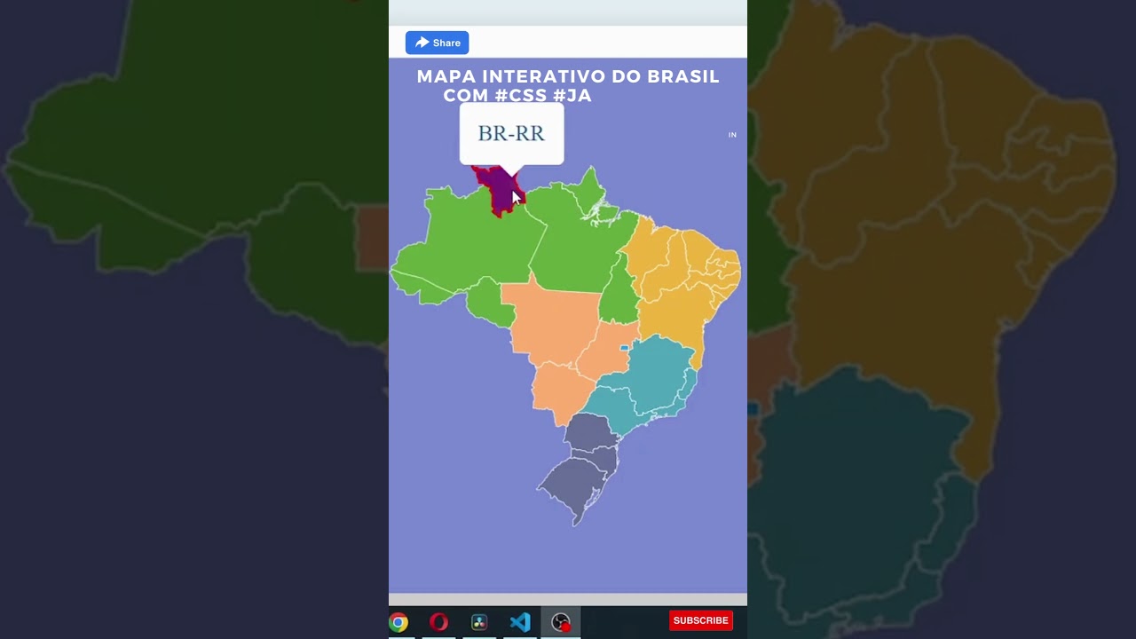 Mapa interativo do Brasil #css #javascript