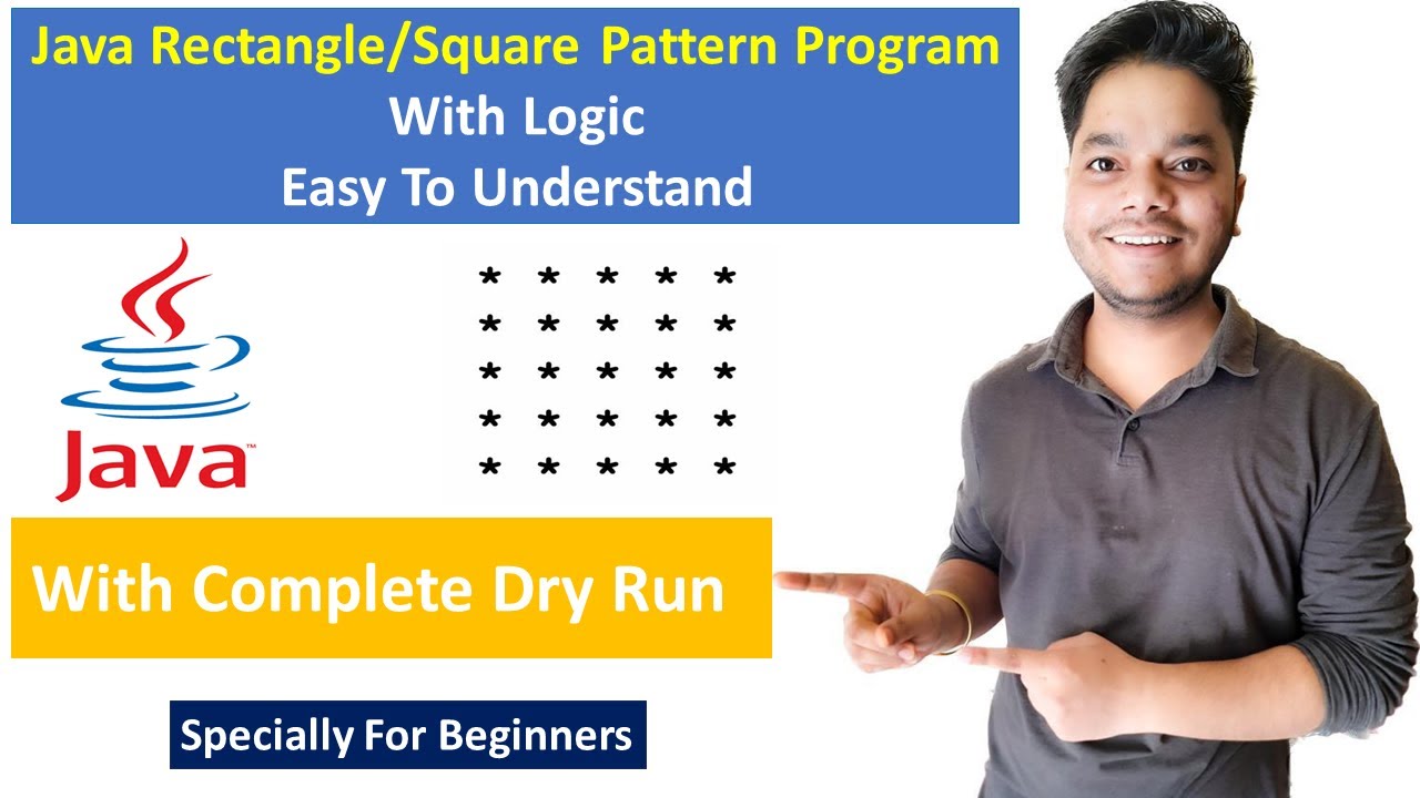 Star Pattern - 1 Rectangle Pattern Program in Java | Logic + Dry Run