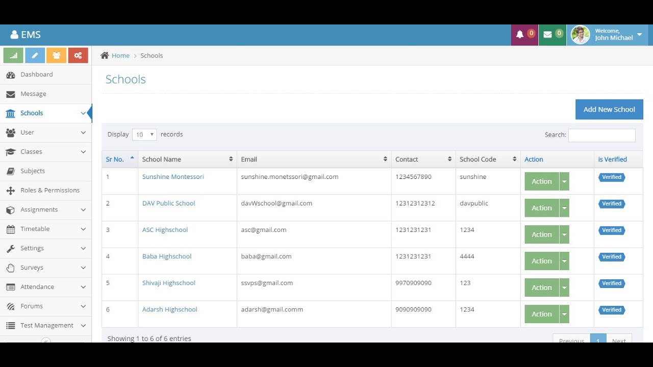 Multi School Management PHP Script