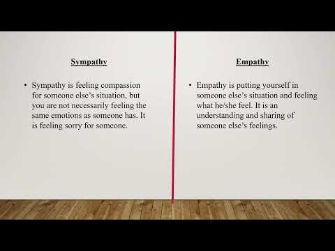 Difference between Sympathy and Empathy in Urdu.