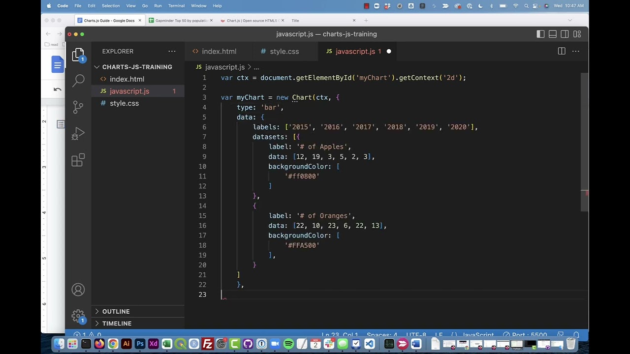 Chart.js basic training
