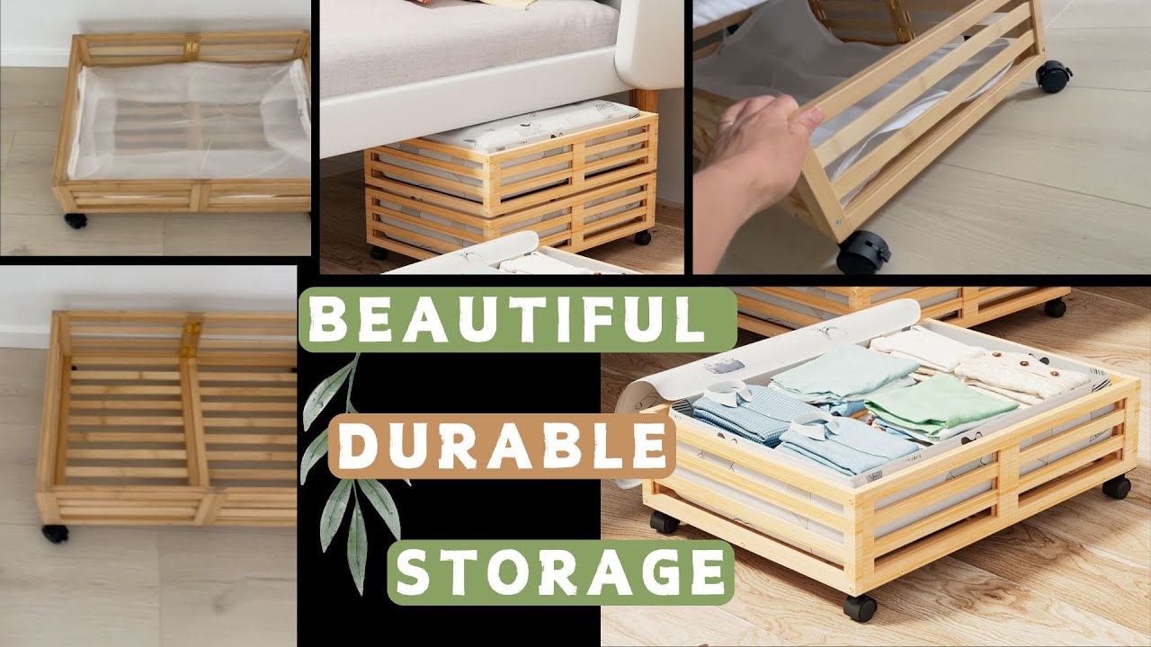 Bamboo Under Bed Storage: Sturdy, Stackable & Dust-Proof