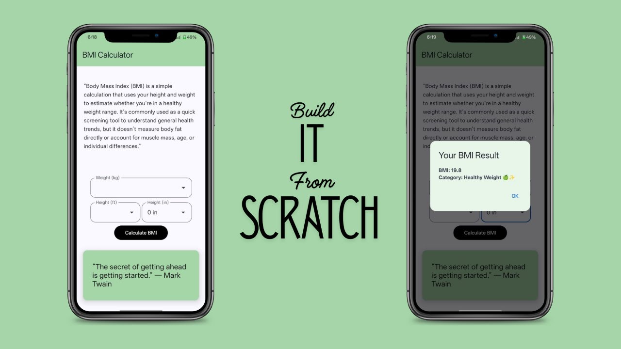 How to Make a BMI Calculator App in Android Studio | Android Development Series #8