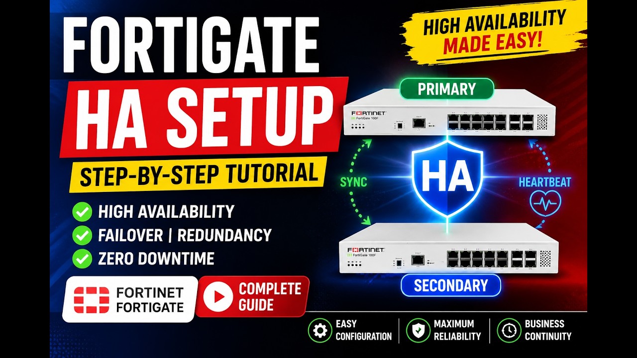 FortiGate HA Setup Tutorial | Step-by-Step High Availability Configuration