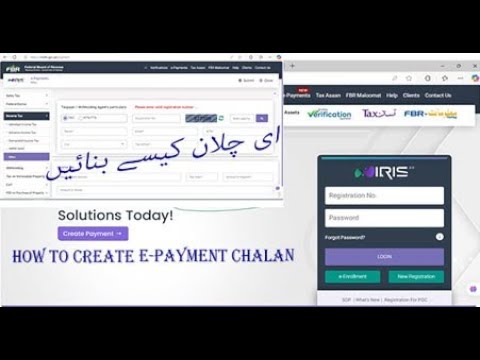 Fbr e-Payment Challan |How To Generate ATL | e-payment challan | Income Tax Challan |