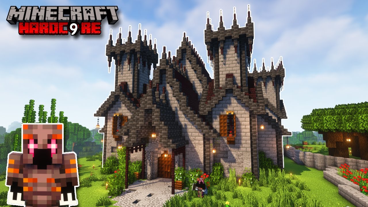 Building a GIANT Library in Minecraft Hardcore | Librarian Trading Hall ...