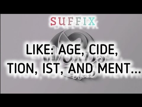 Introduction to Words SUFFIX