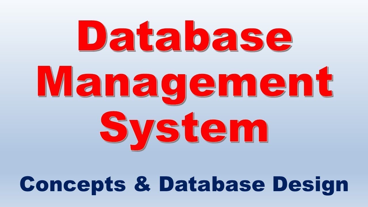 DBMS Tutorial for Beginners: SQL Database Management System Concepts | Database Design