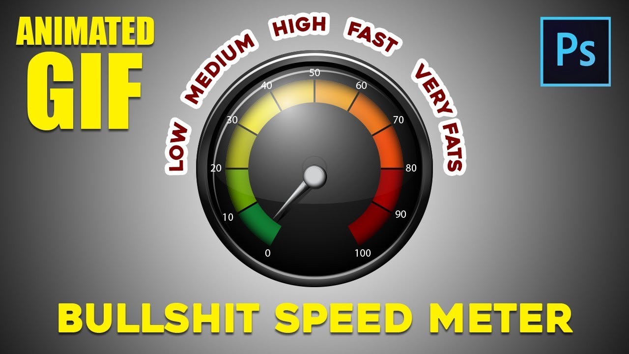 How to create animated bullshit Meter in Photoshop