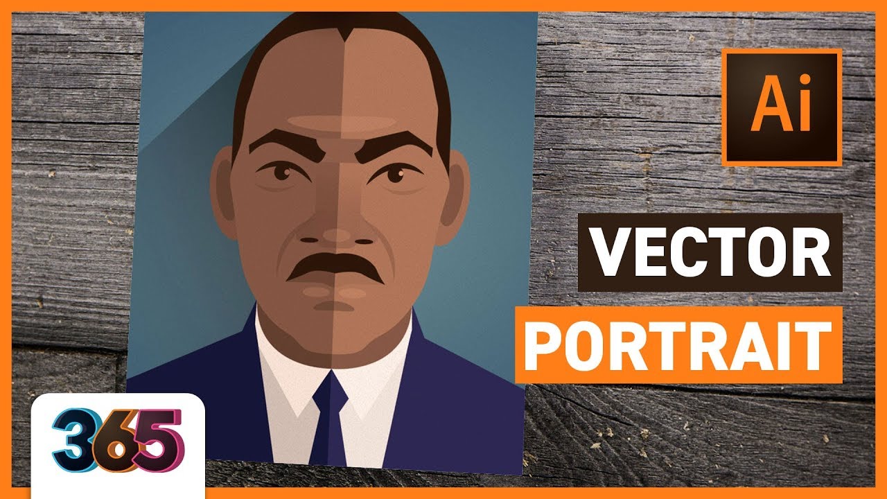 Vector Portrait in Illustrator CC | tips & time-lapse #15/365 Days of Creativity