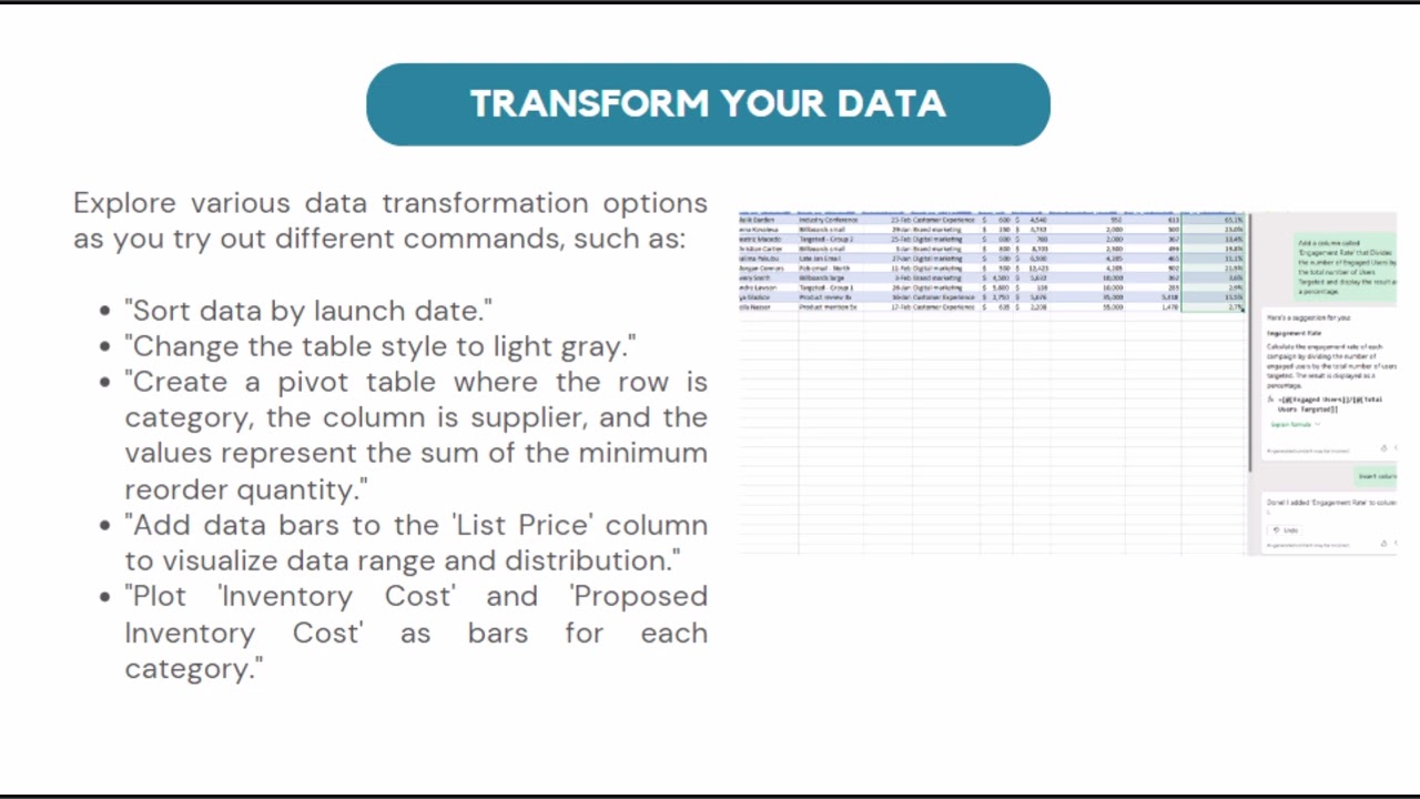 Transform your Data With Copilot 2