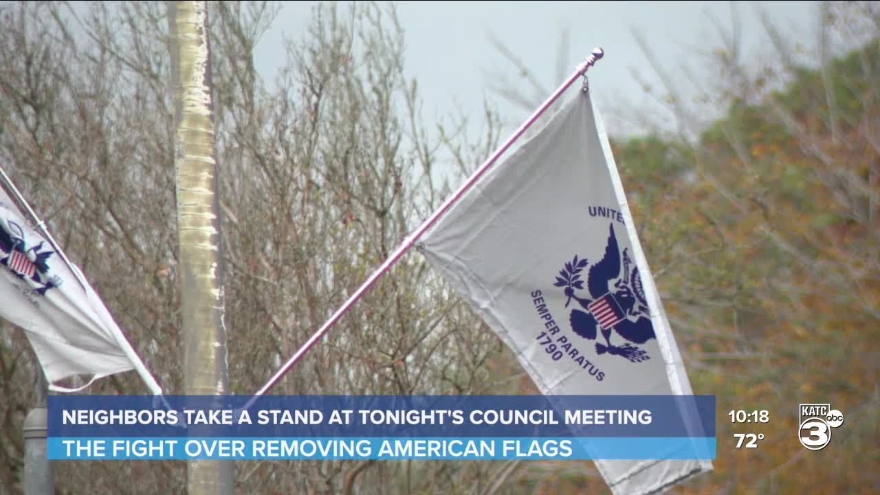 Brentwood community fight to keep American flag displayed