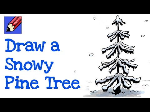 Draw a Snowy Pine Tree Real Easy – Shoo Rayner