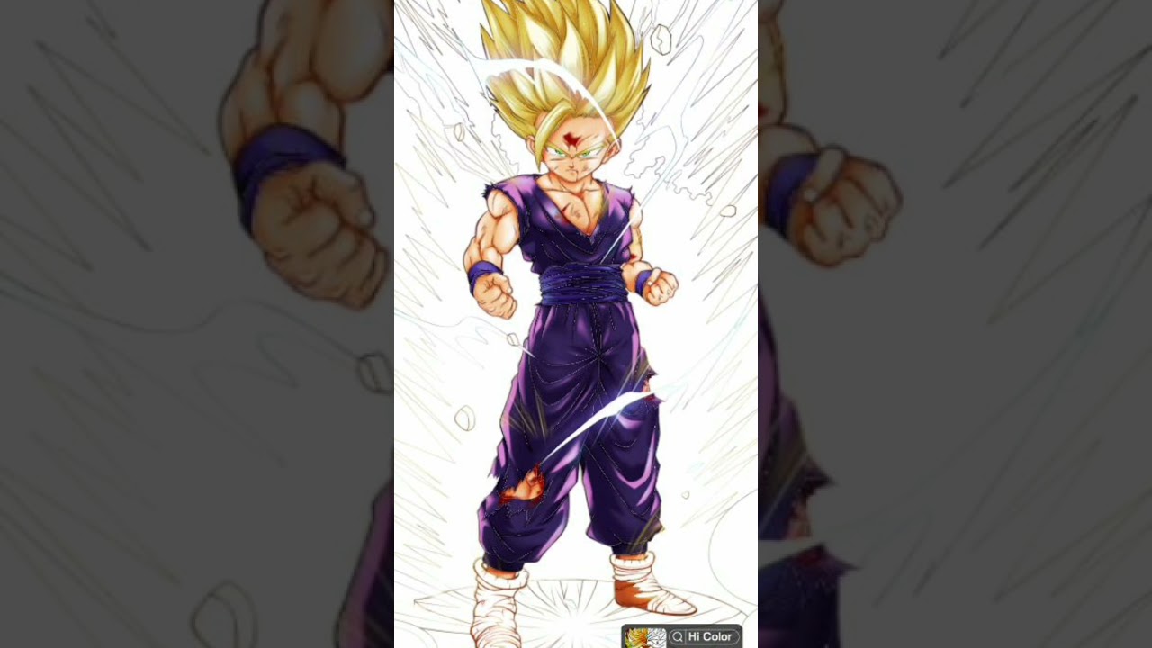 Gohan ssj 2 colouring page